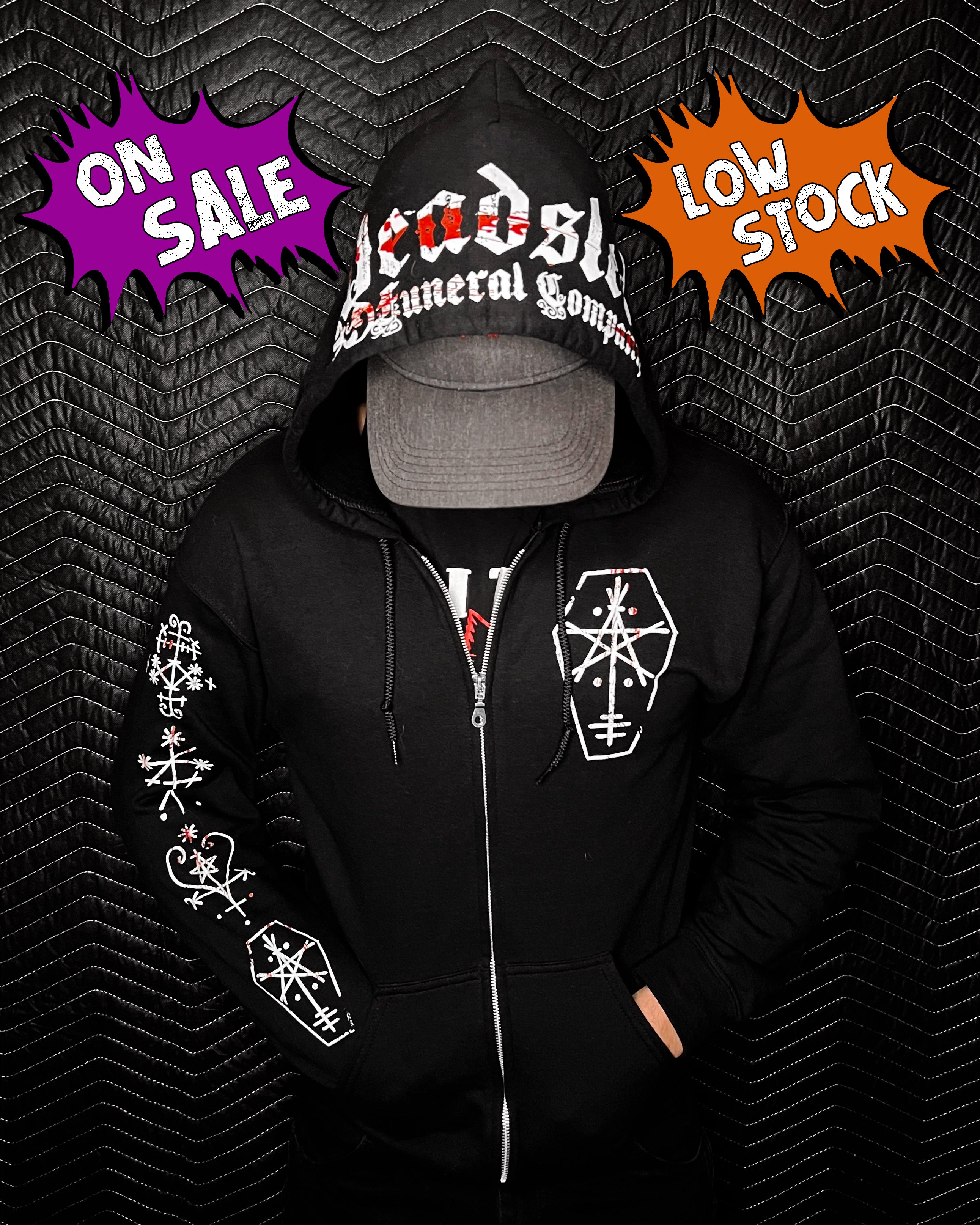 NEW: Blood Ritual Zip Hoodie (LOW STOCK - WAS $55) – DeadsledFuneralCo